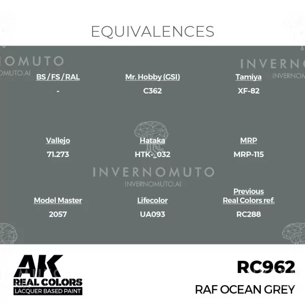 RC962 | Real Colors: RAF Ocean Grey 17 ml.