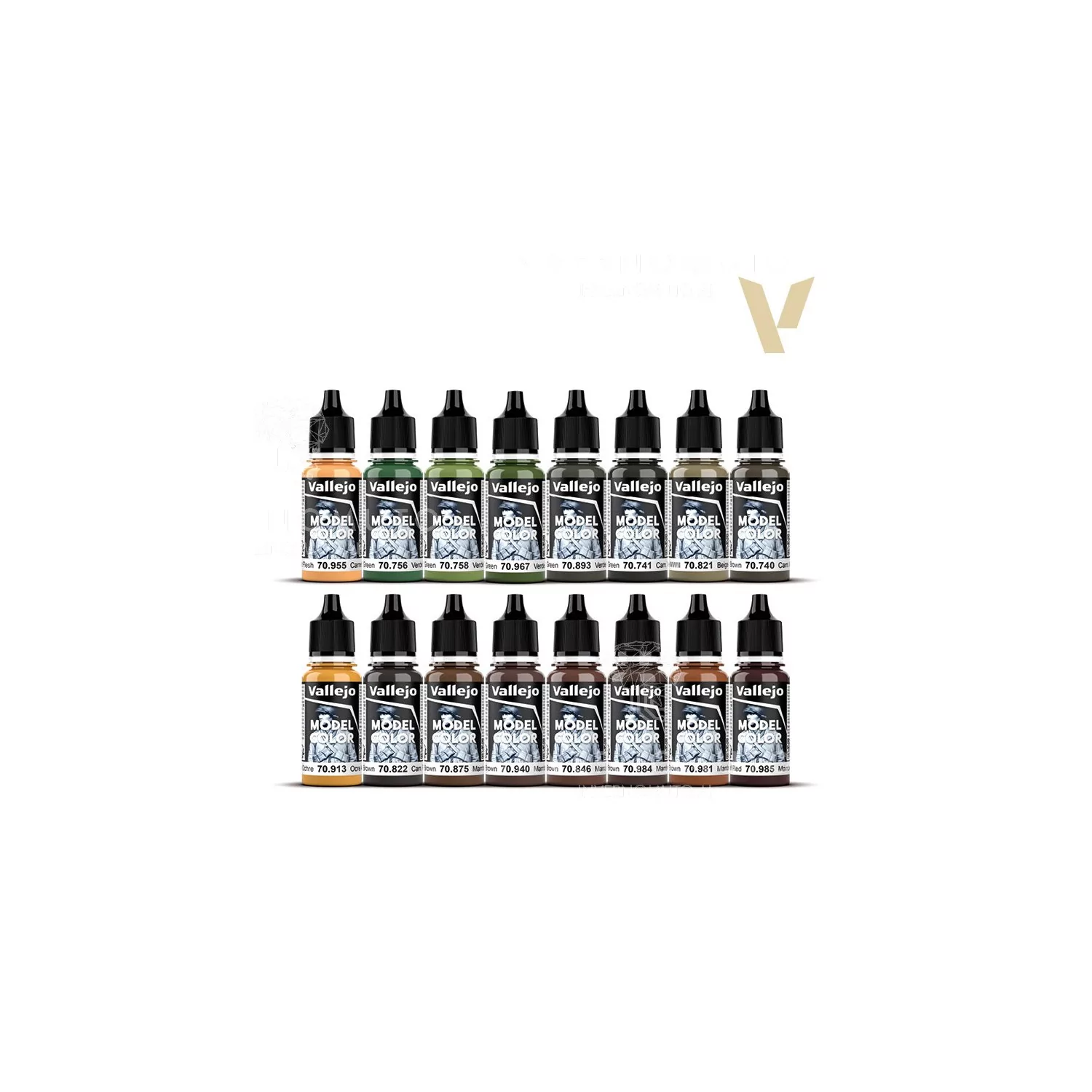 Model Color Set: German Camouflage Uniforms WWII | 16x18ml