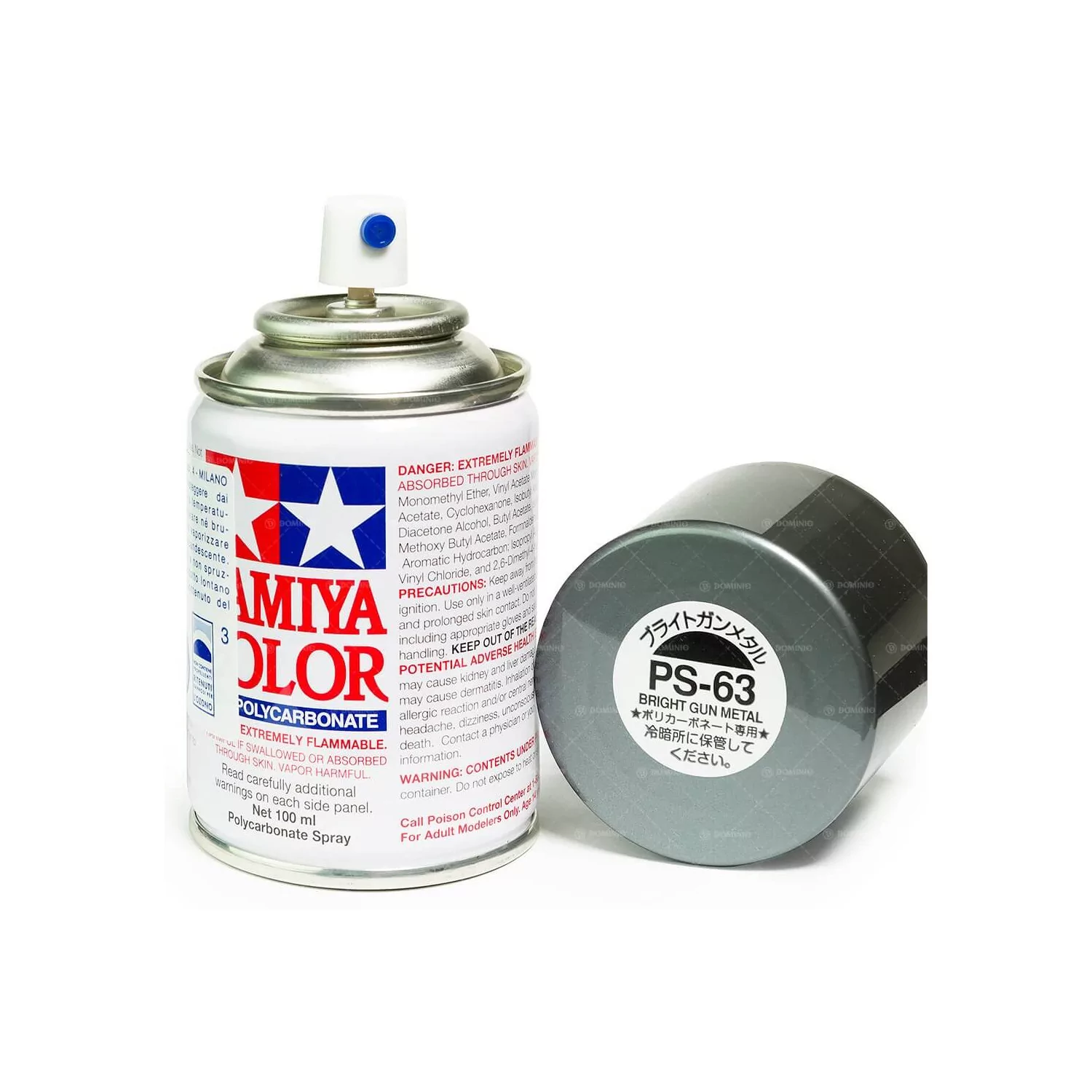 PS-63 Tamiya Spray Polycarbonate Bright Gunb Metal (100ml)