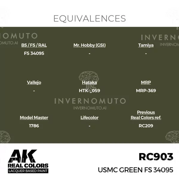 RC903 | Real Colors: USMC Green FS 34095 17 ml. | AK Interactive | AK ...